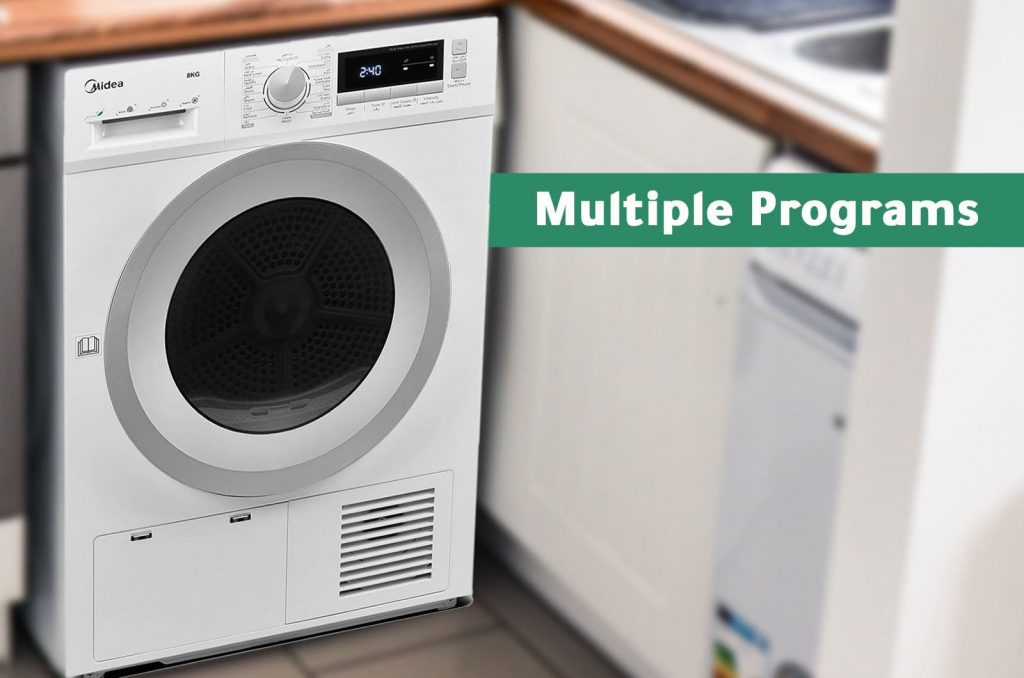 Shop Midea Front Load Dryer – 8Kg, 16 Progs, White