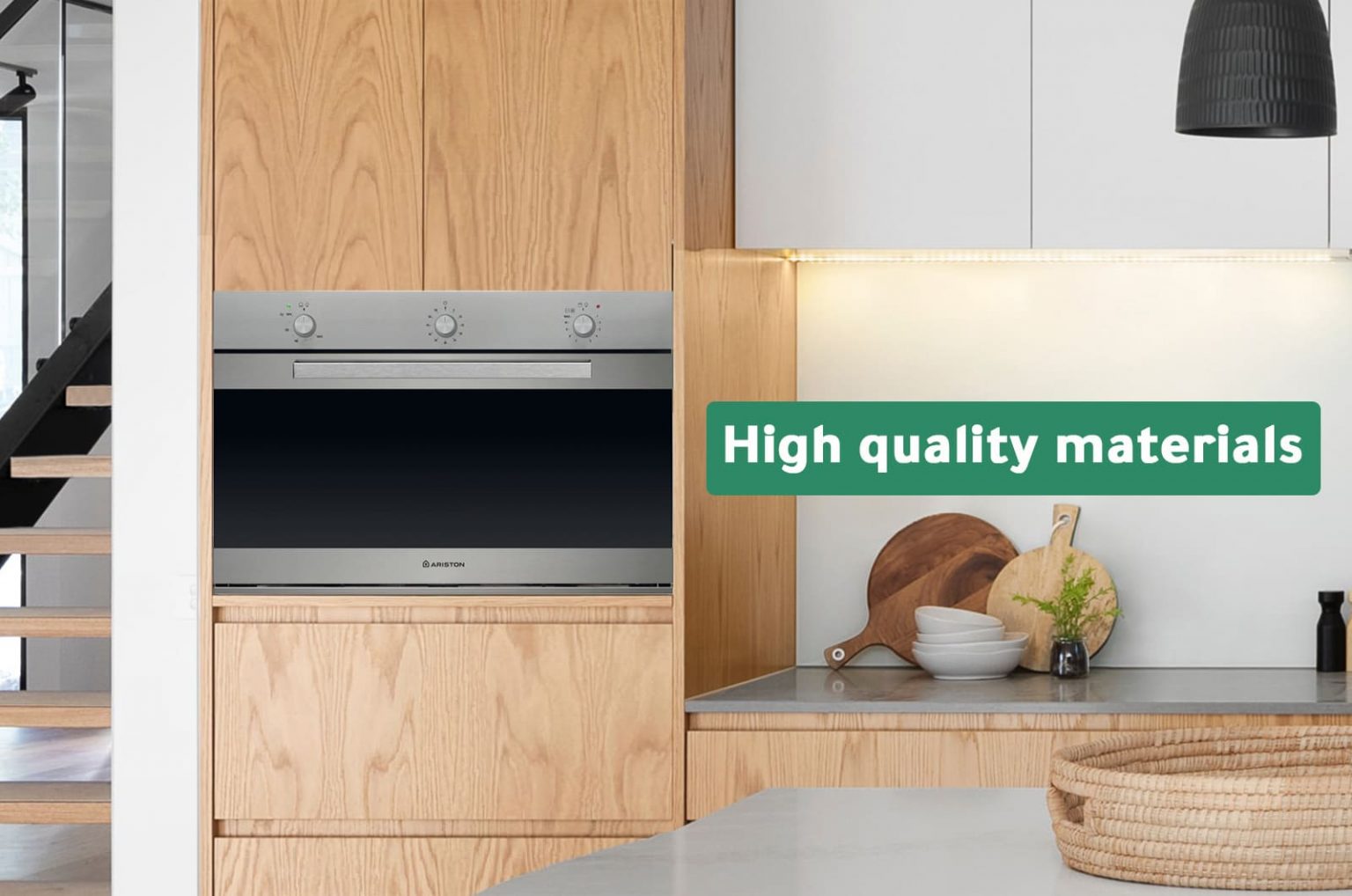 Shop Ariston Gas Oven – 73L, Auto Ignition, Grey