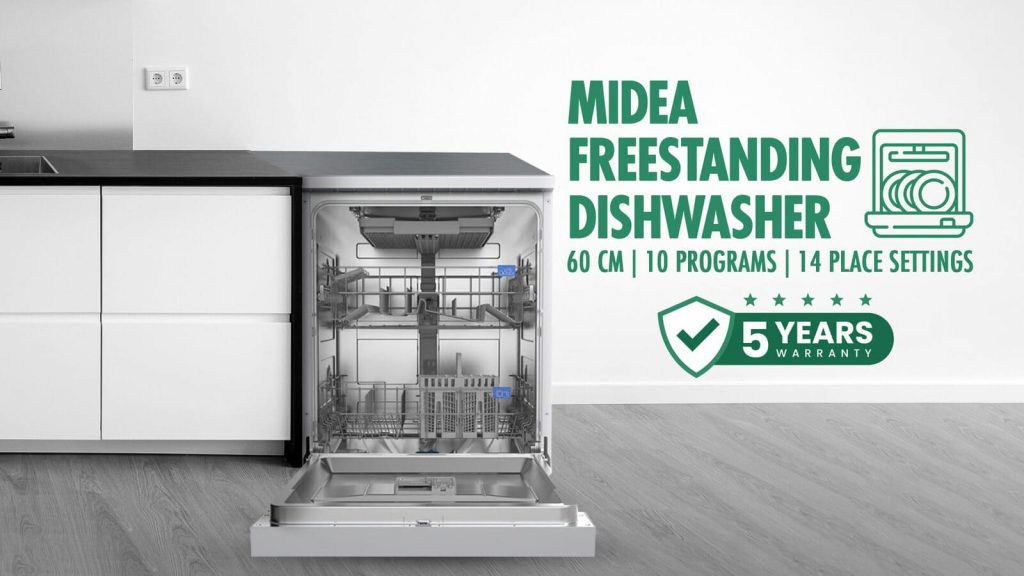 Buy Midea Dishwasher – 10 Programs – 14 Place Settings